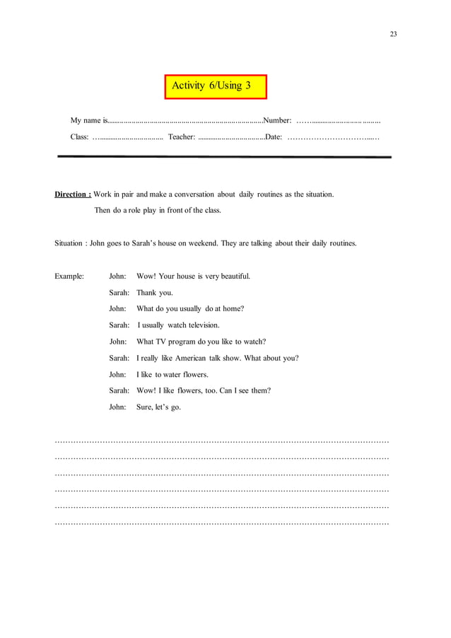 B-SLIM Model Lesson Plan | PDF