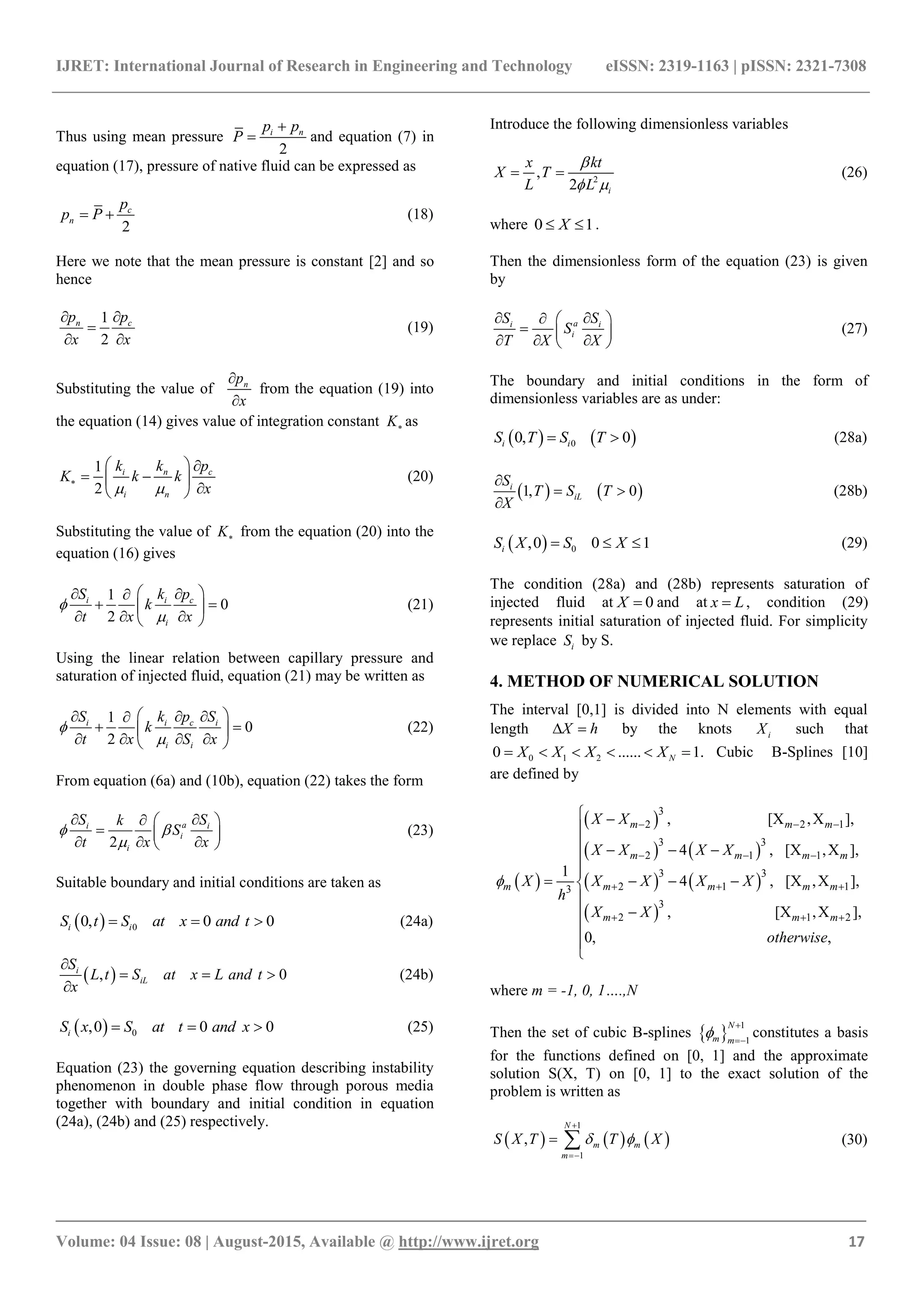 B spline collocation solution for an equation arising in instability phenomenon | PDF