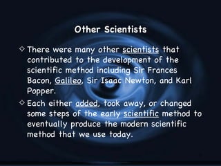 STEPS OF THE SCIENTIFIC METHOD | PPT