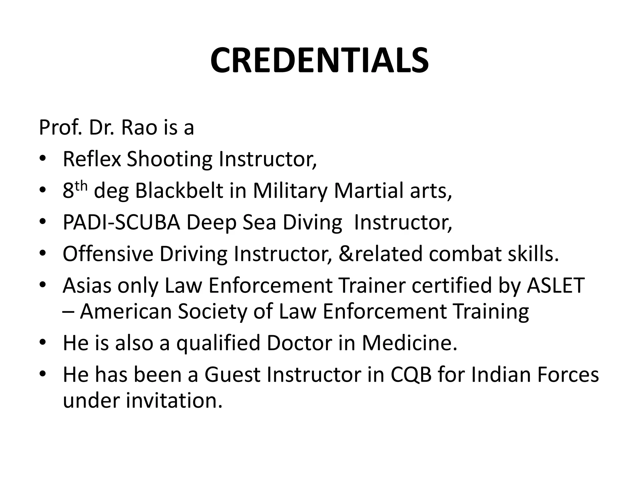 Major Dr. Deepak Rao Rank Award Indian Army | PPT