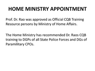 Major Dr. Deepak Rao Rank Award Indian Army | PPT