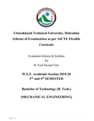 B tech-ii-year-me-syllabus-2019-20 | PDF | Undergraduate Education ...