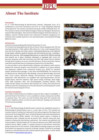 M. Sc. Bioinformatics admission open for 2017 intake | PPTX