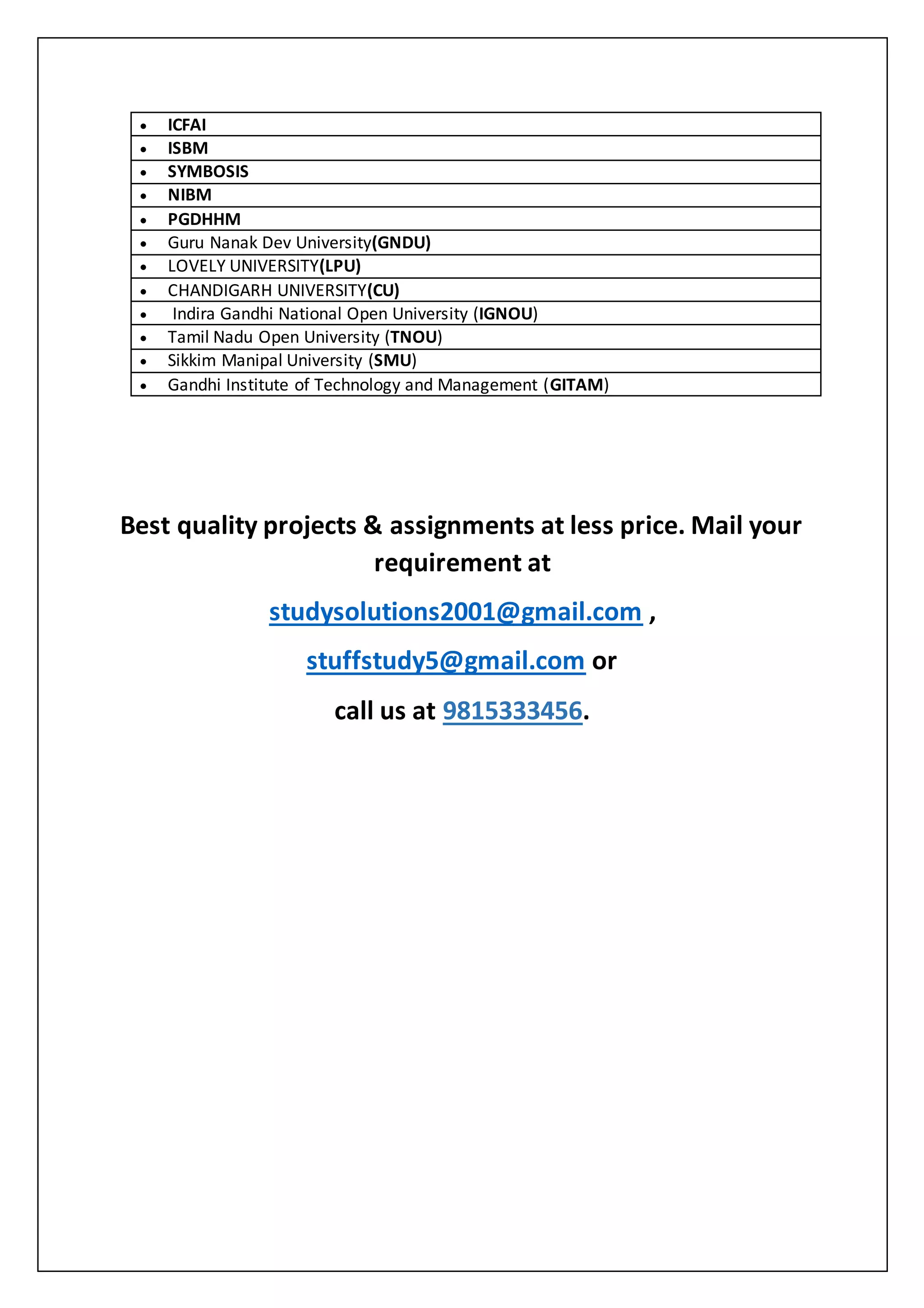 B tech, bca project topics | PDF