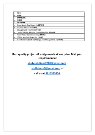 B tech, bca project topics | PDF