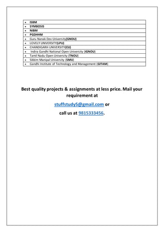 B tech, bca project topics | DOCX