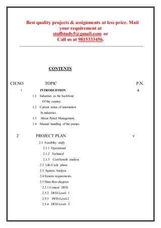 B tech project sample- petrol pump management system project in vb.net . | DOCX