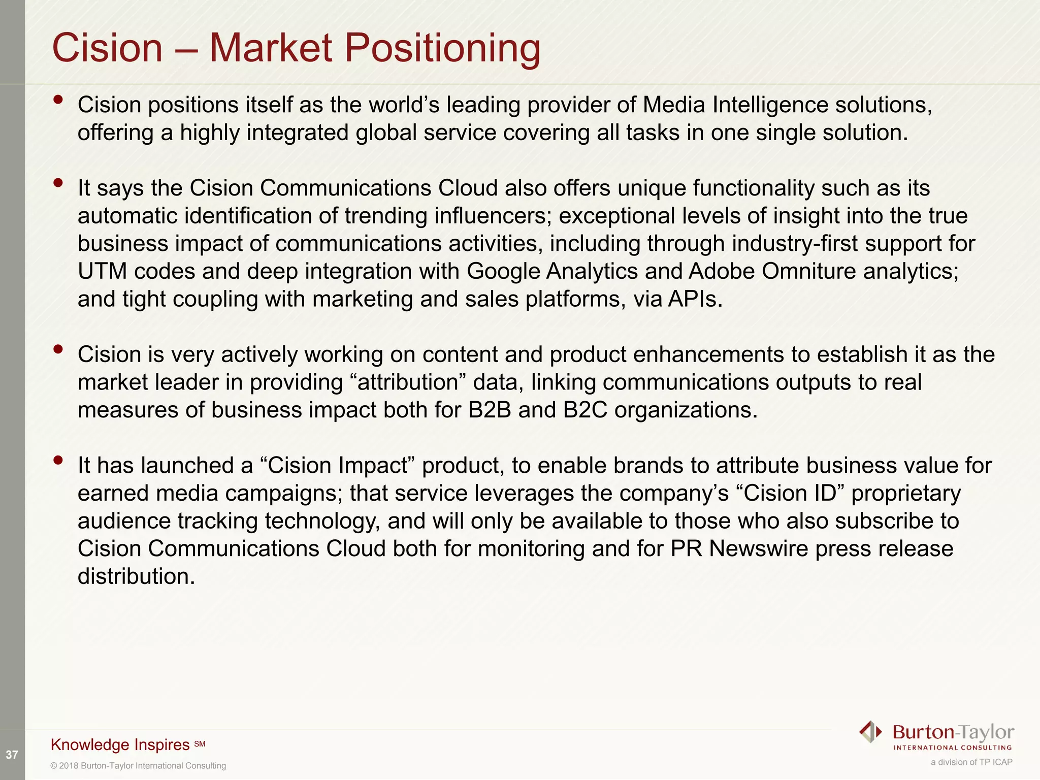 Burton-Taylor Media Intelligence Buyer's Guide - Cision Communications Cloud | PPT