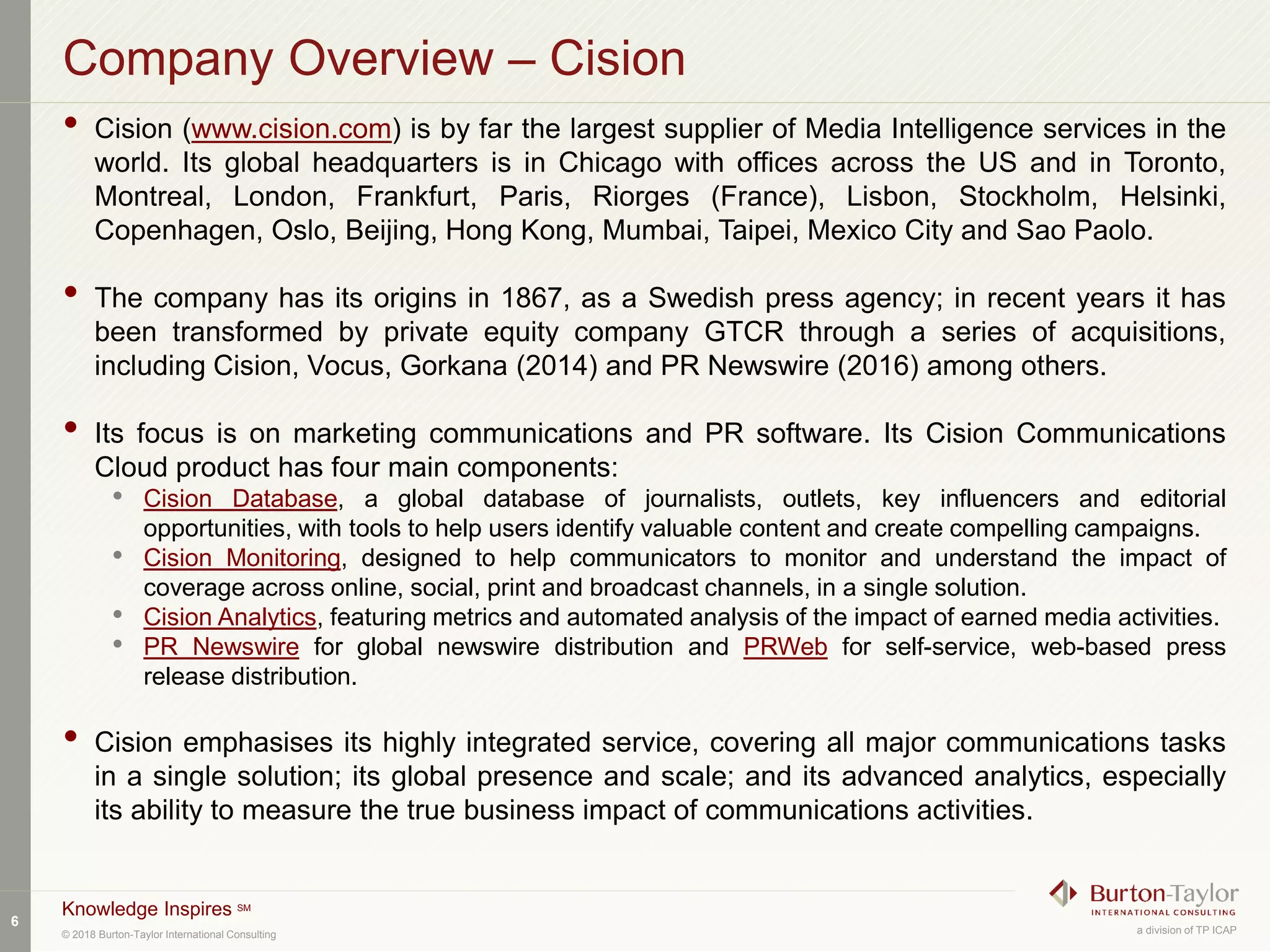 Burton-Taylor Media Intelligence Buyer's Guide - Cision Communications Cloud | PPT