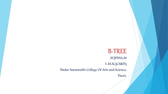 B tree | PPT