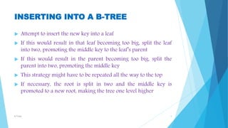 B tree | PPTX | Databases | Computer Software and Applications