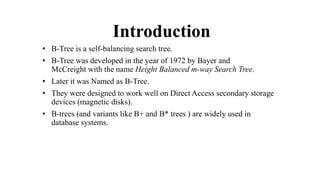 B tree | PPTX | Databases | Computer Software and Applications