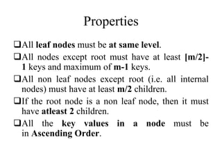 B-Tree and its types Data structures concept | PPT