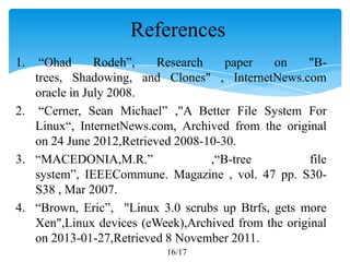 B tree file system | PPTX