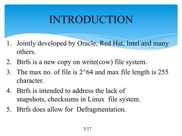 B tree file system | PPTX