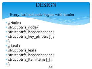 B tree file system | PPTX