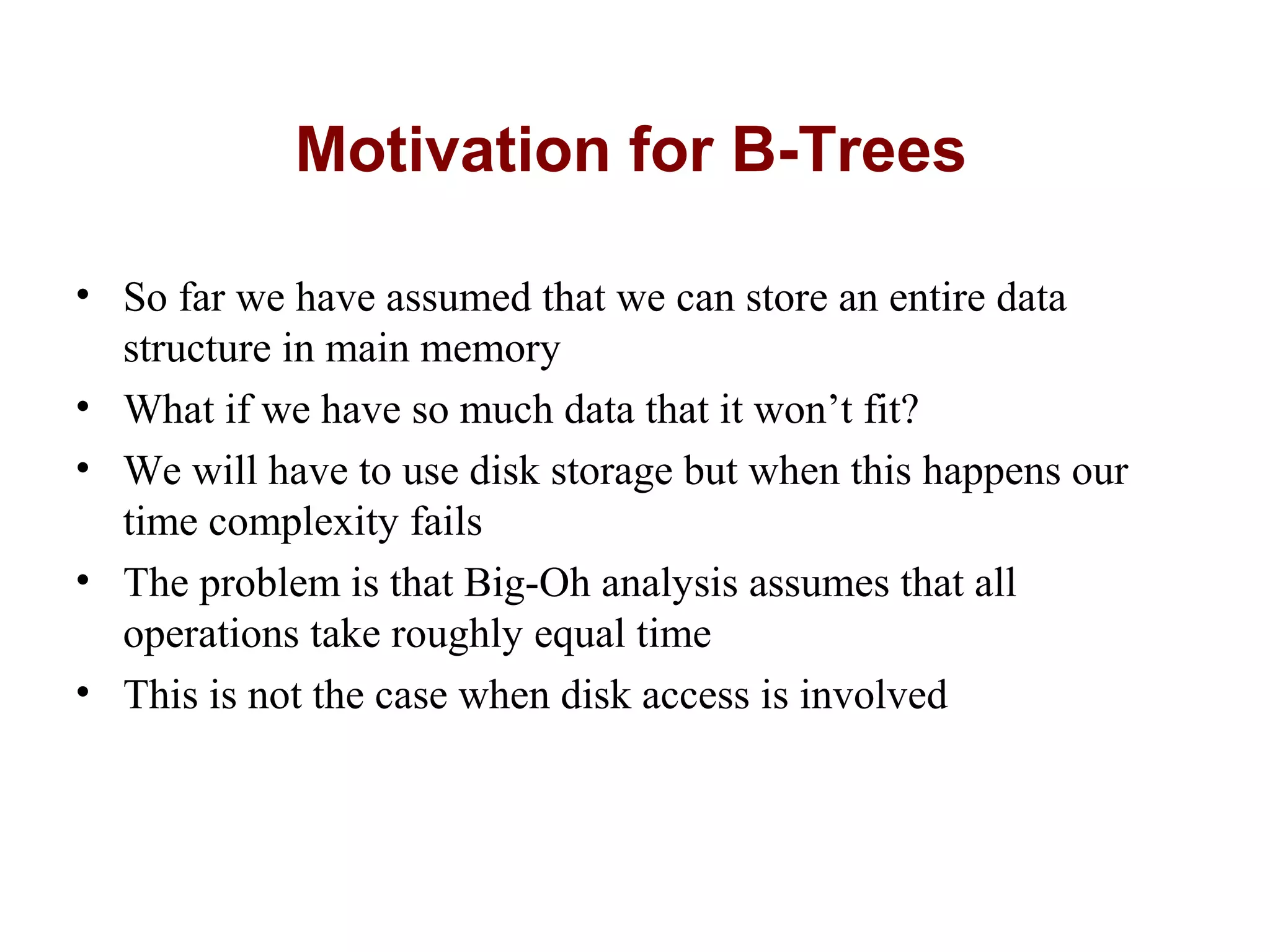 B trees in Data Structure | PPT