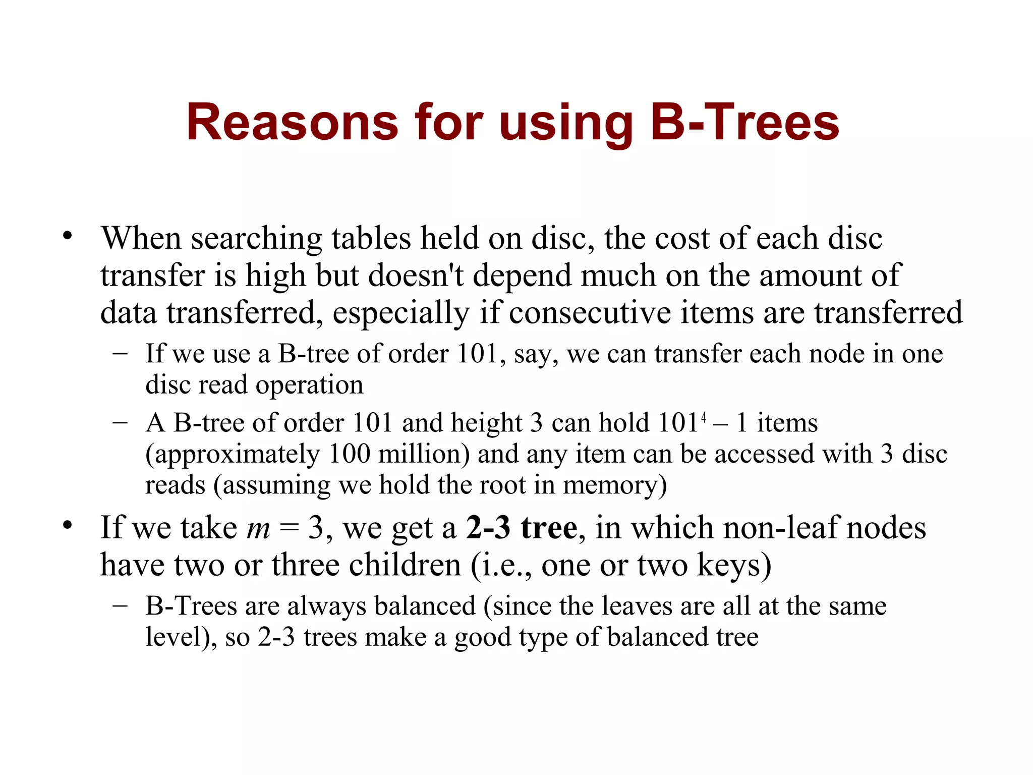 B Trees In Data Structure Ppt Data Storage And Warehousing Computing