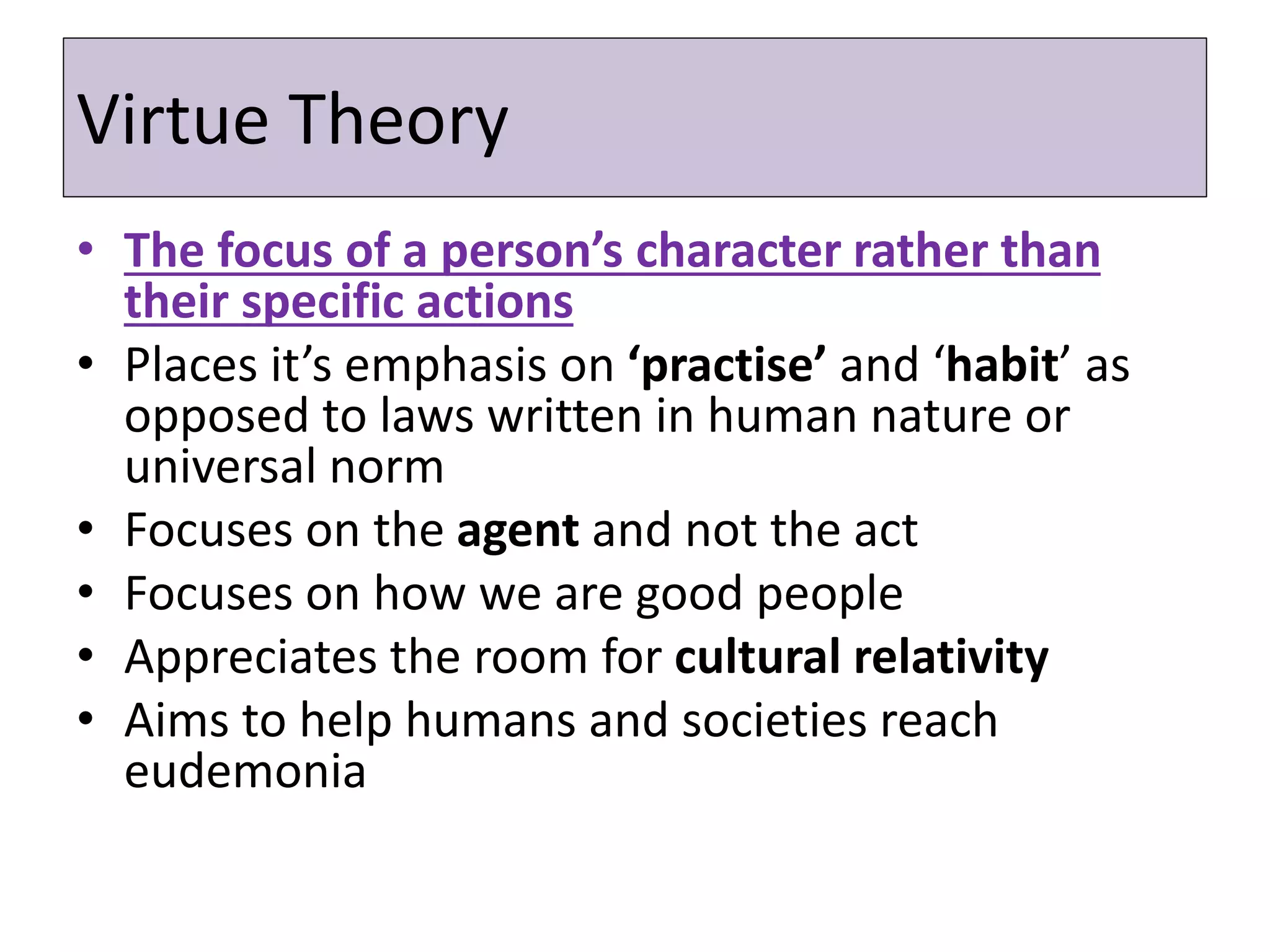 Virtue theory | PPTX