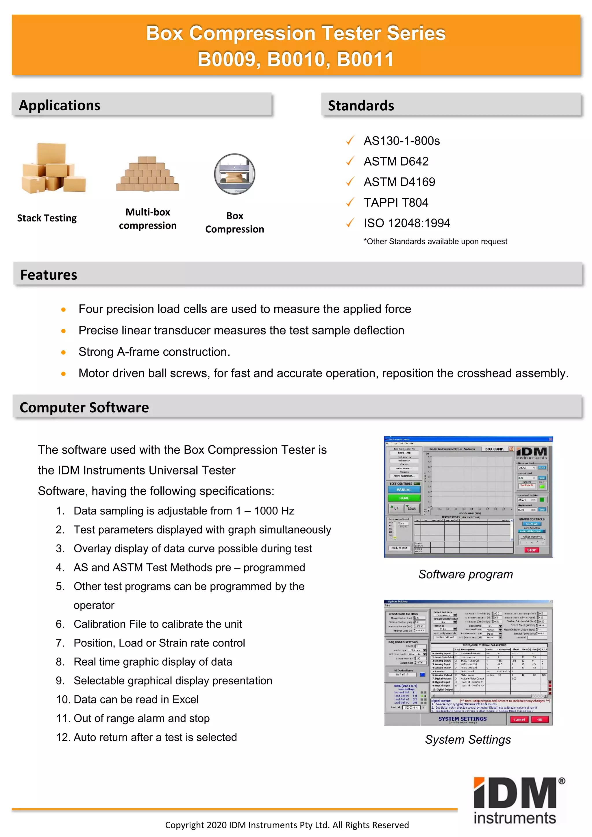 Box compression tester series | PDF