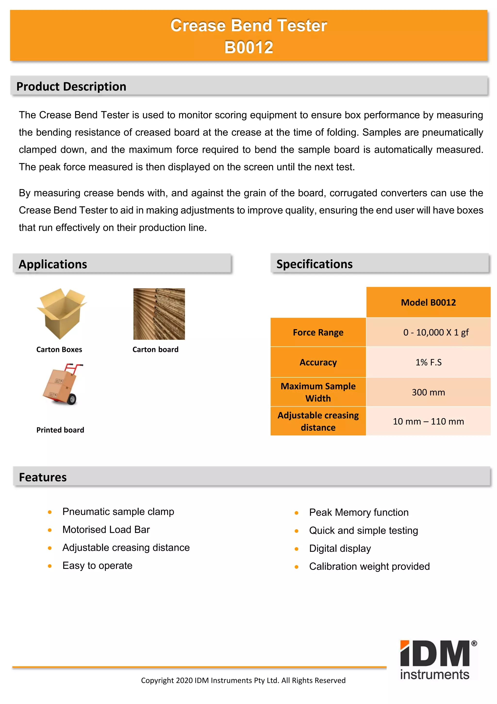 Crease bend tester | PDF