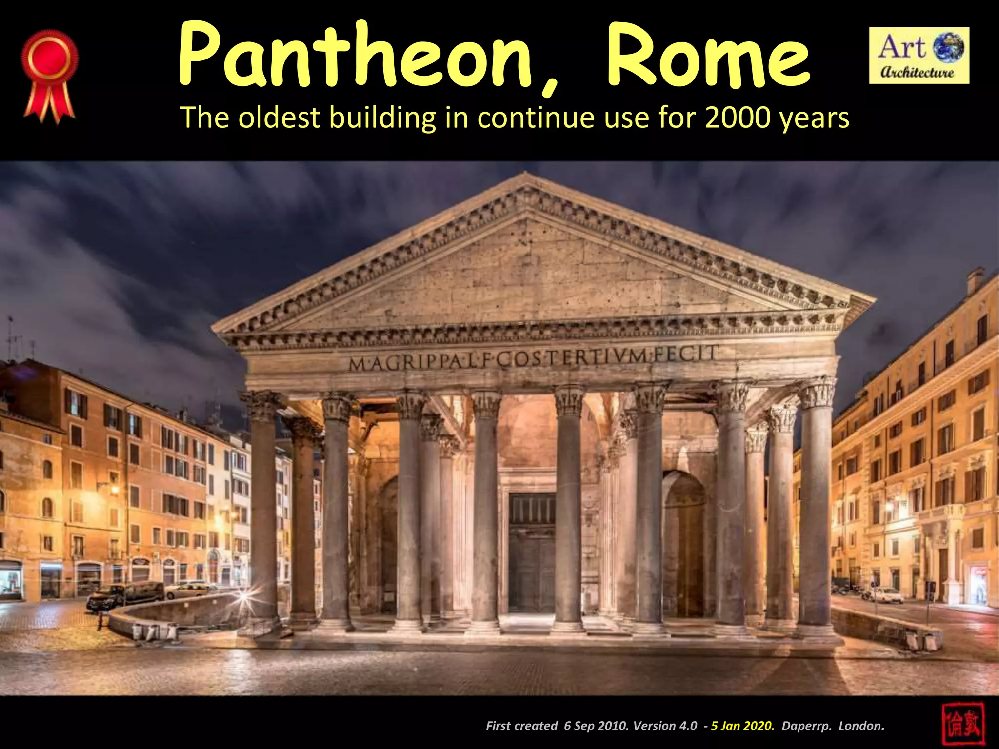 Pantheon Rome 4 | PPSX | Christianity | Religion & Spirituality