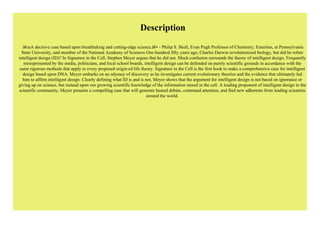 [GET]⚡BOOK Signature in the Cell DNA and the Evidence for Intelligent ...