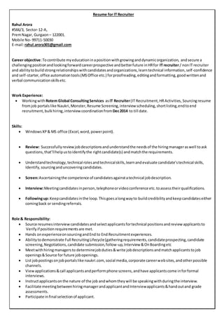 Rahul Arora Resume | DOCX