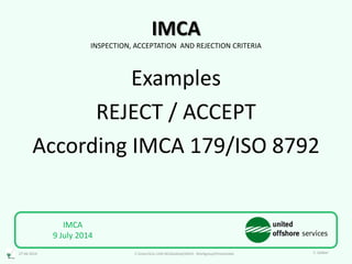 IMCA Inspection Acceptance Discard-criteria rev.3 | PDF