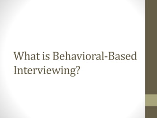 How to Prepare for a Behavioral Interview | PPT