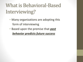 How to Prepare for a Behavioral Interview | PPT