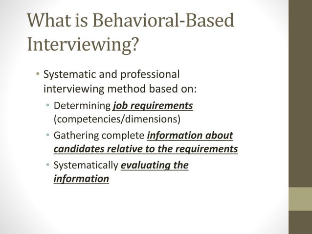 How to Prepare for a Behavioral Interview | PPT