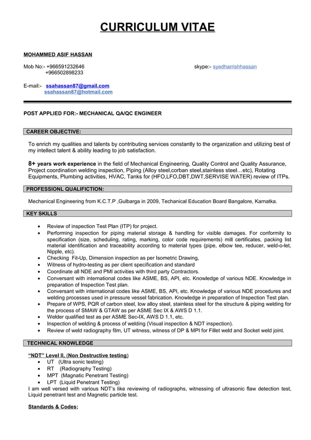 Mohammed Asif Hassan-cv | DOC