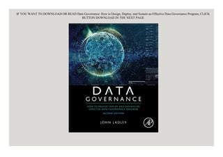 download⚡(PDF) Data Governance How to Design Deploy and Sustain an Effective Data Governance ...