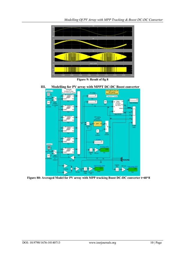 Modelling of PV Array with MPP Tracking & Boost DC-DC Converter | PDF