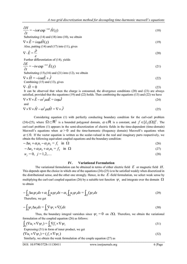 A Two Grid Discretization Method For Decoupling Time-Harmonic Maxwell’s ...