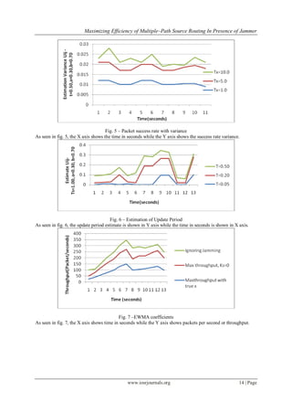 Maximizing Efficiency Of multiple–Path Source Routing in Presence of Jammer | PDF