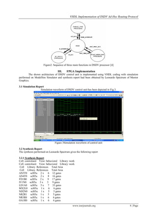 VHDL Implementation of DSDV Ad-Hoc Routing Protocol | PDF