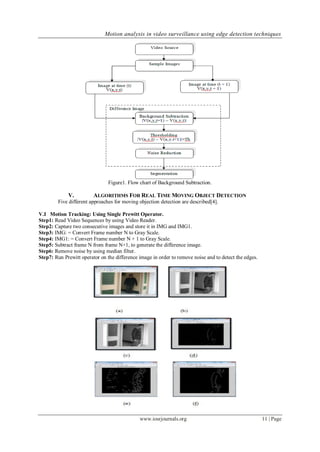 Motion analysis in video surveillance using edge detection techniques | PDF
