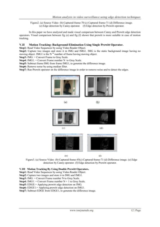 Motion analysis in video surveillance using edge detection techniques | PDF