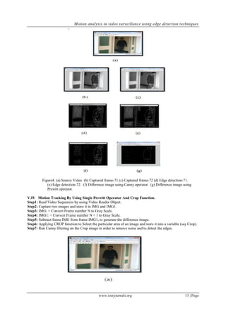 Motion analysis in video surveillance using edge detection techniques | PDF