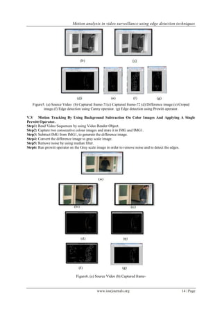 Motion analysis in video surveillance using edge detection techniques | PDF