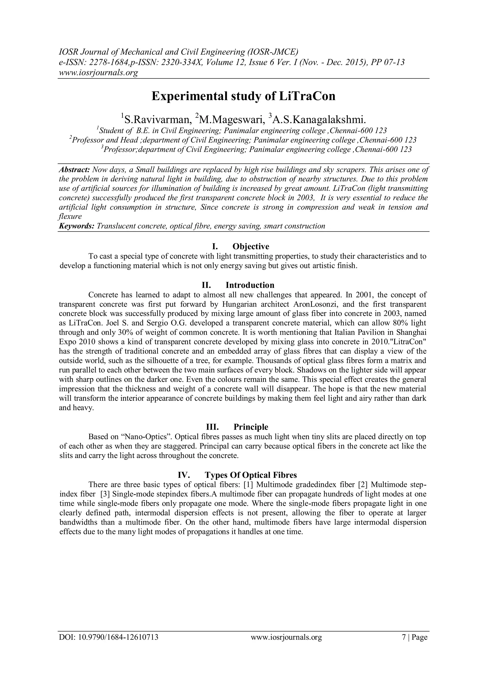 Experimental study of LiTraCon | PDF