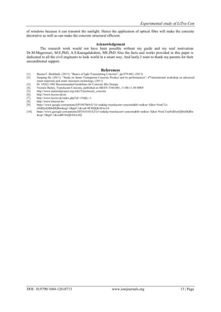 Experimental study of LiTraCon | PDF