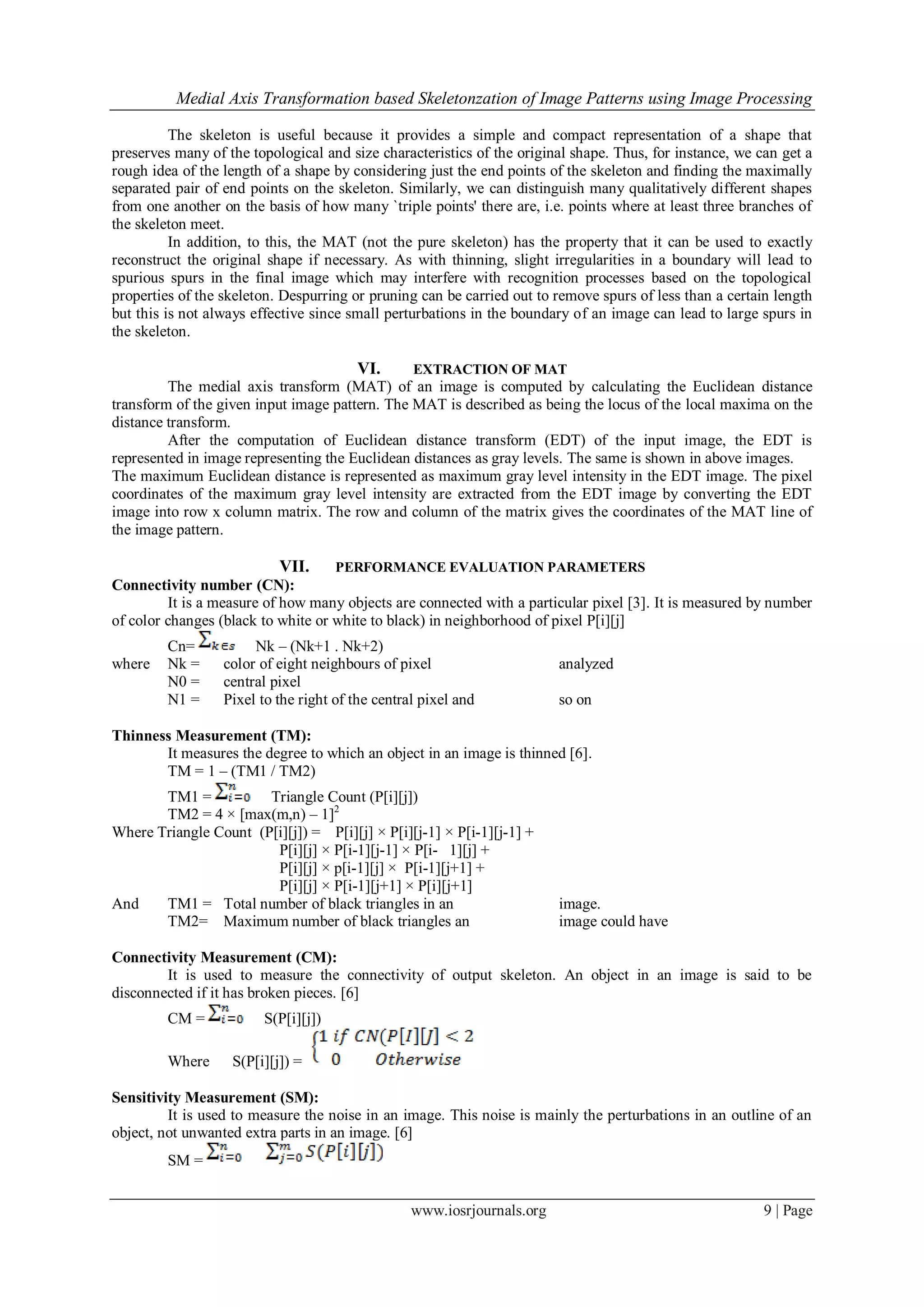 Medial Axis Transformation based Skeletonzation of Image Patterns using Image Processing ...