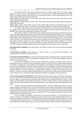 Selfish Node Detection in Replica Allocation over MANETs | PDF