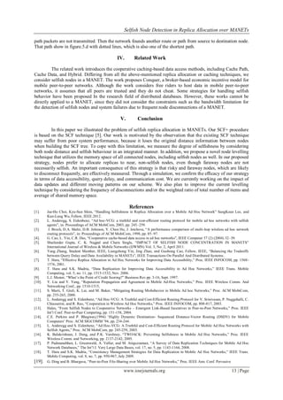 Selfish Node Detection in Replica Allocation over MANETs | PDF