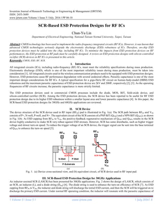 SCR-Based ESD Protection Designs for RF ICs | PDF | Consumer Electronics | Technology & Computing