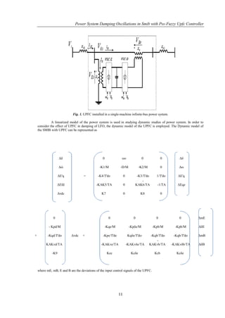 Power System Damping Oscillations in Smib with Pss-Fuzzy Upfc Controller | PDF