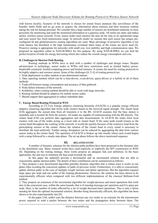 Nearest Adjacent Node Discovery Scheme for Routing Protocol in Wireless Sensor Network | PDF